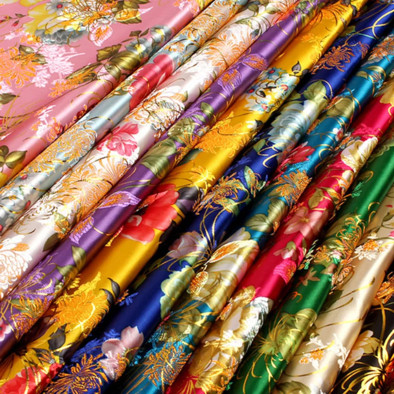 Silk Weave Jacquard Brocade Fabric Dress Kimono Material | Shopee ...