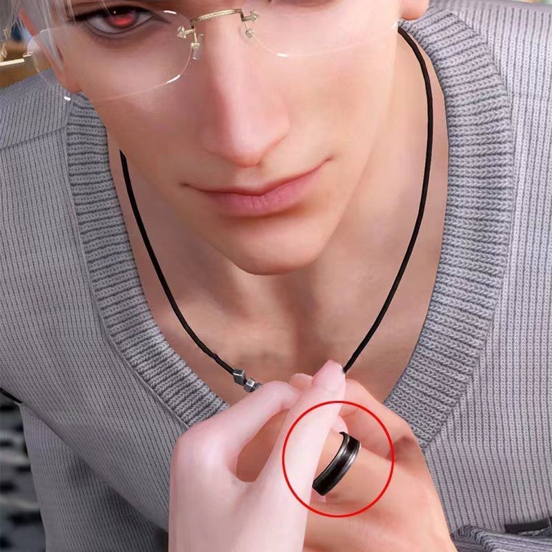 Anime Game Love and Deepspace Ring Sylus Titanium Steel Halloween Man ...