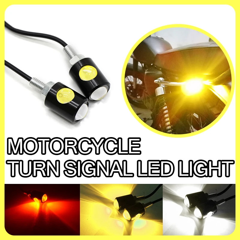 Universal Motorcycle LED Eagle Eye Shape Mini License Plate Light Turn ...