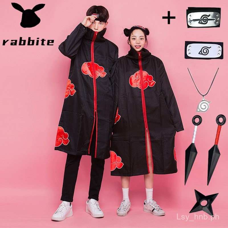 Halloween Costume Cosplay Costume Narut Akatsuki Cloak Anime Red Cloud ...