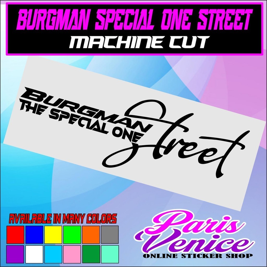 suzuki burgman the special one street 8 inches sticker machine cut ...