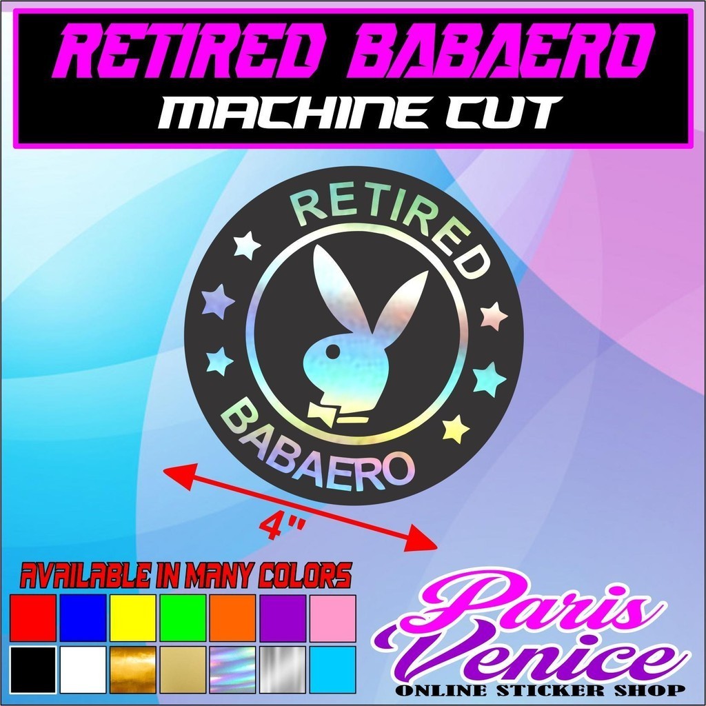 retired babaero 4 inches sticker machine cut diecut original sticker ...