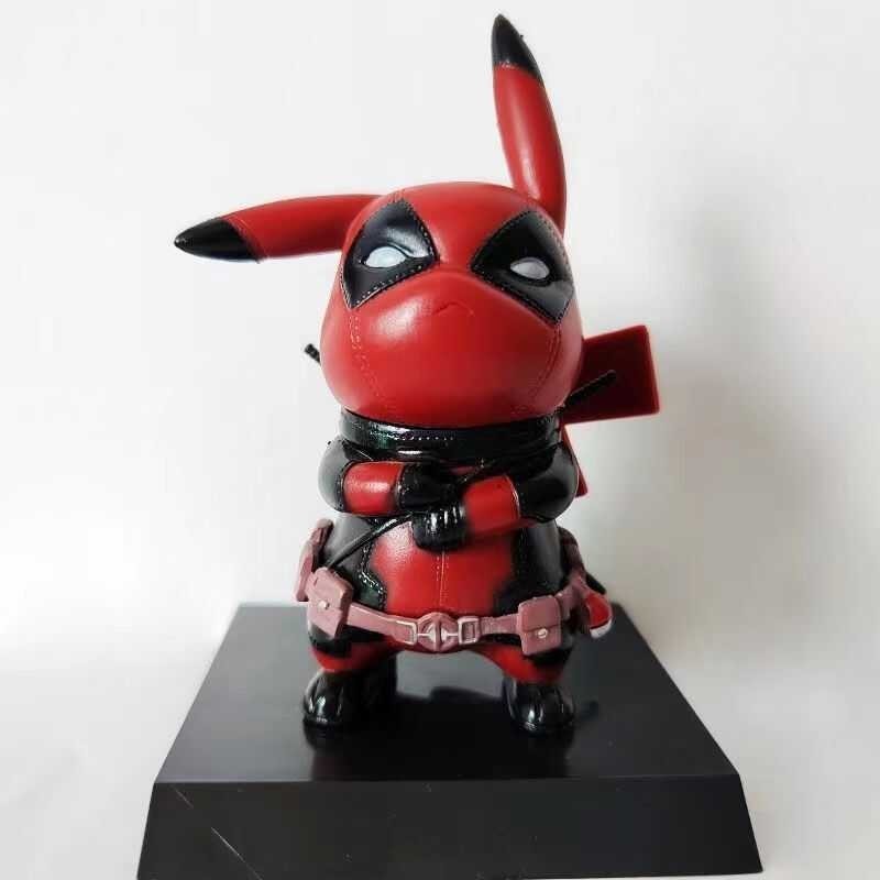 12cm Marvel Deadpool Action Figure Superhero X-men Deadpool cos Pikachu ...