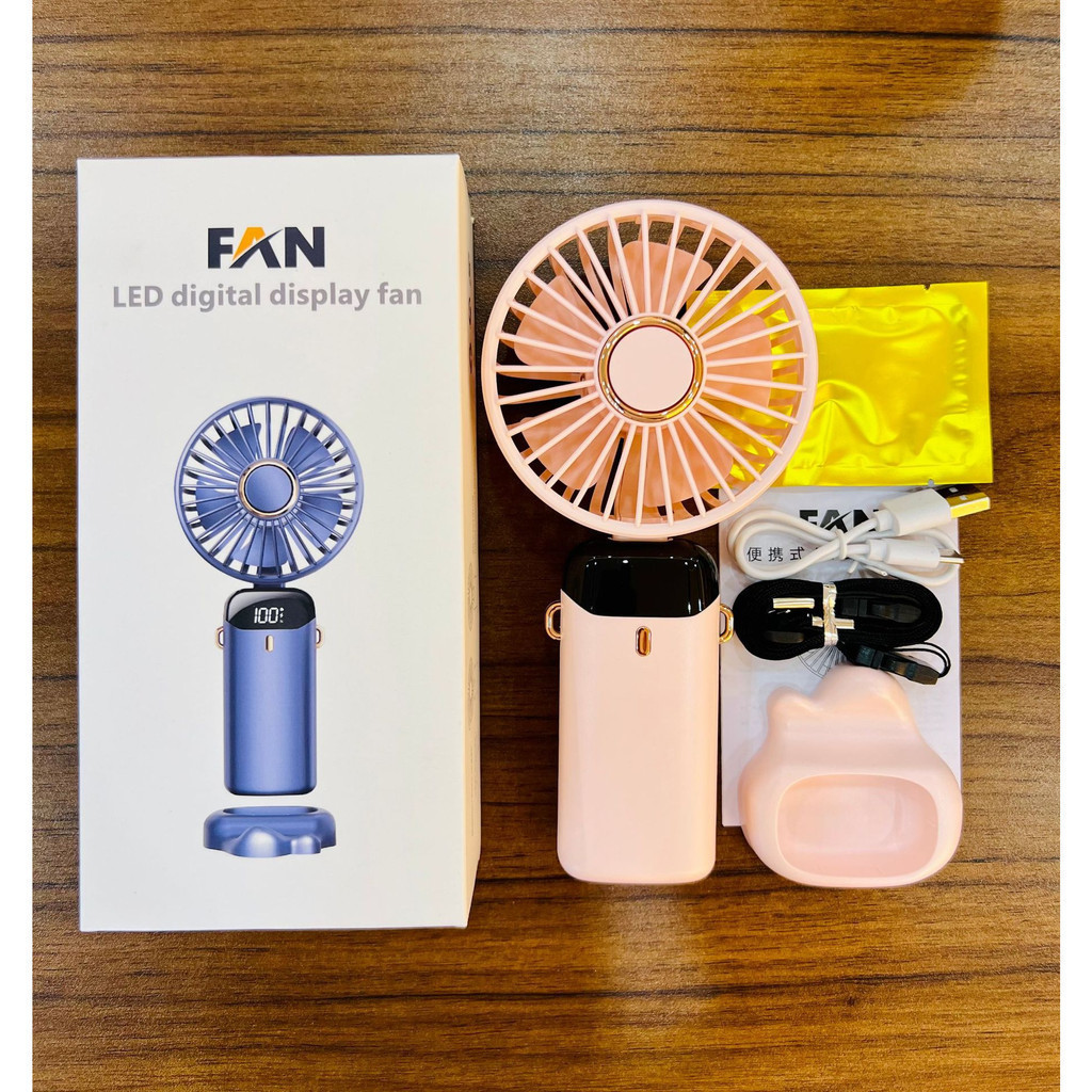 Mini Fan Rechargeable 10000mAh Portable Handheld Handy USB Powerbank ...