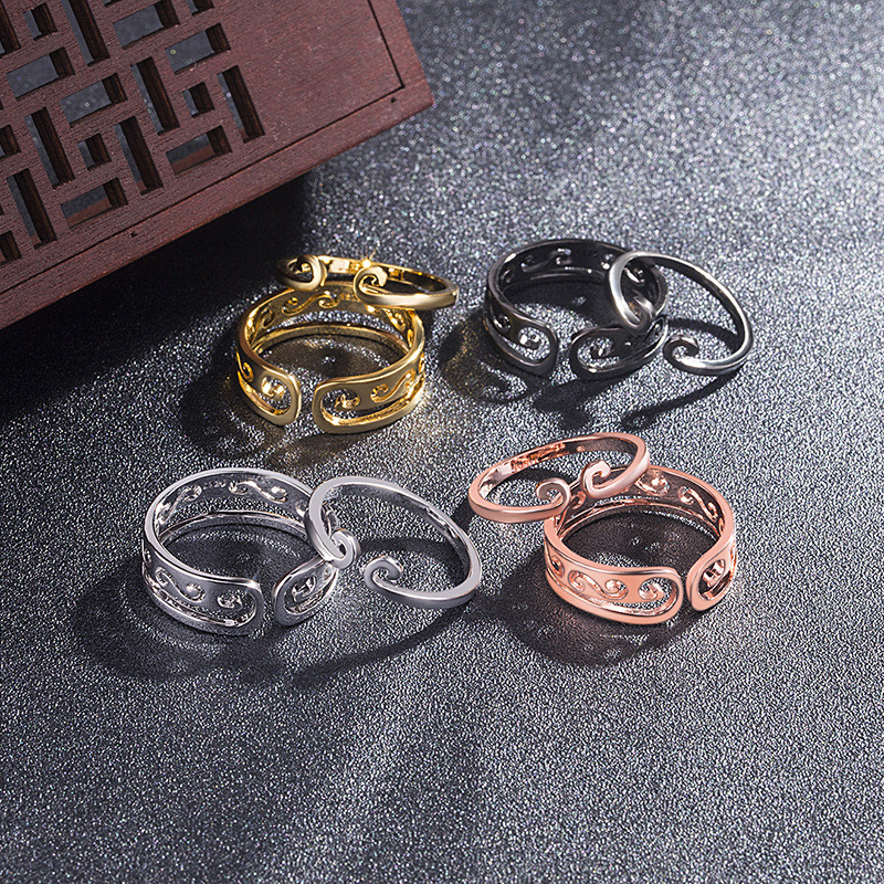 S925 Silver Men's and Women's Ring Black Myth: Wukong Curse Opening ...