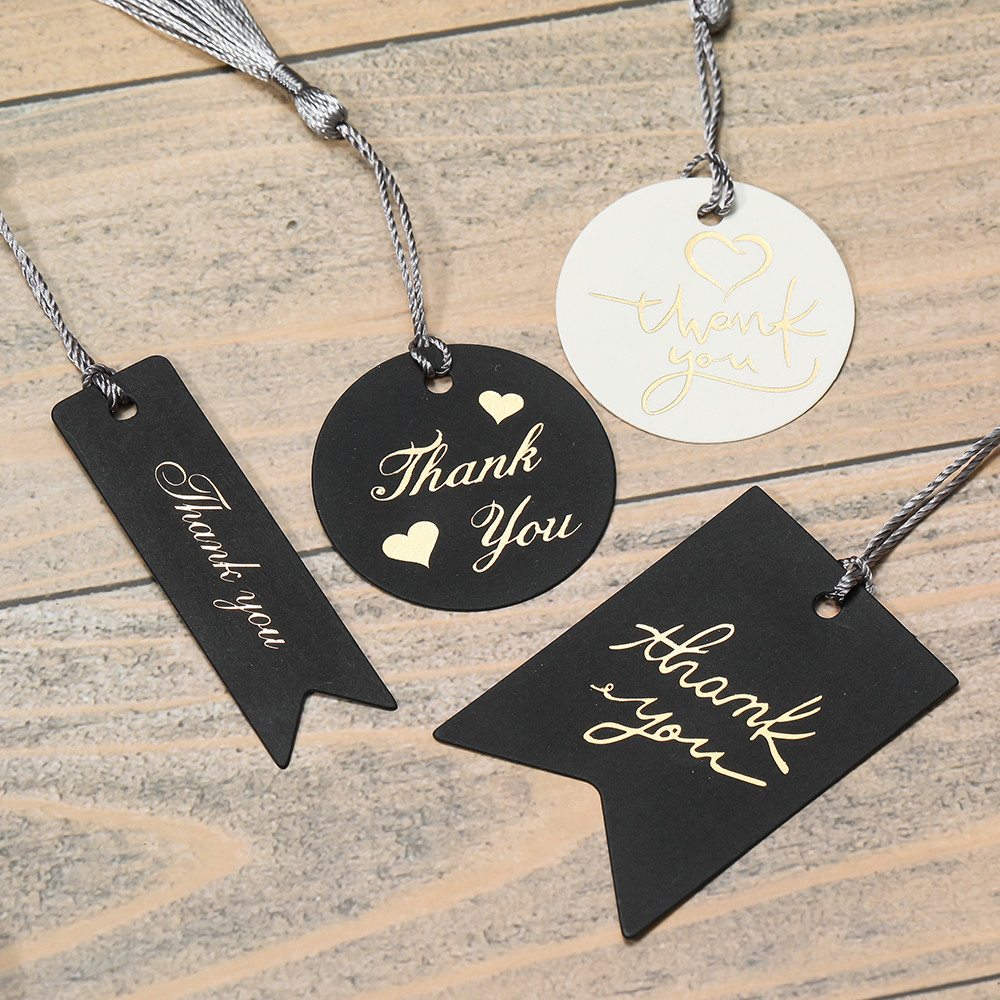 St. kunkka 50Pcs Packaging Labels Gilding Handmade Tags Multi-Shape ...