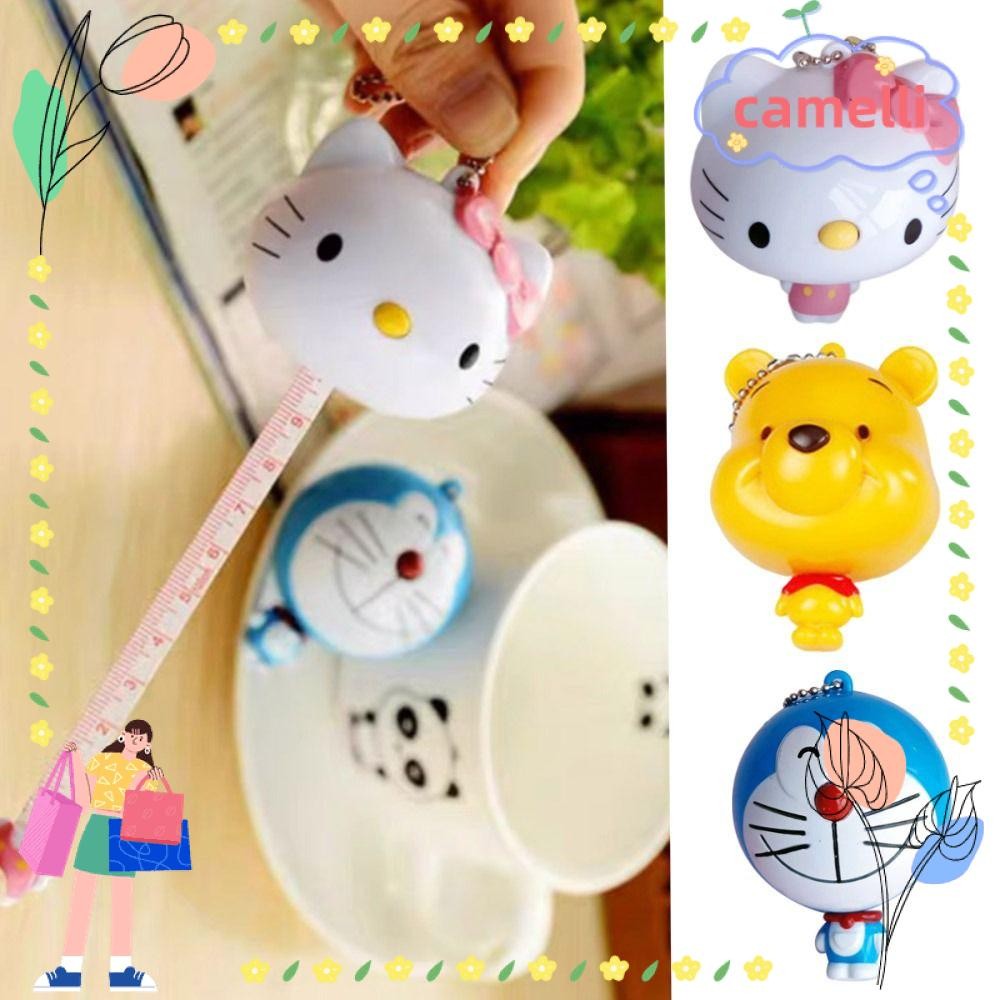 CAMELLI Self-Telescoping Tape Measure, Sanrio KT Hello Kitty Doraemon Winnie Pooh Measuring Tape ...