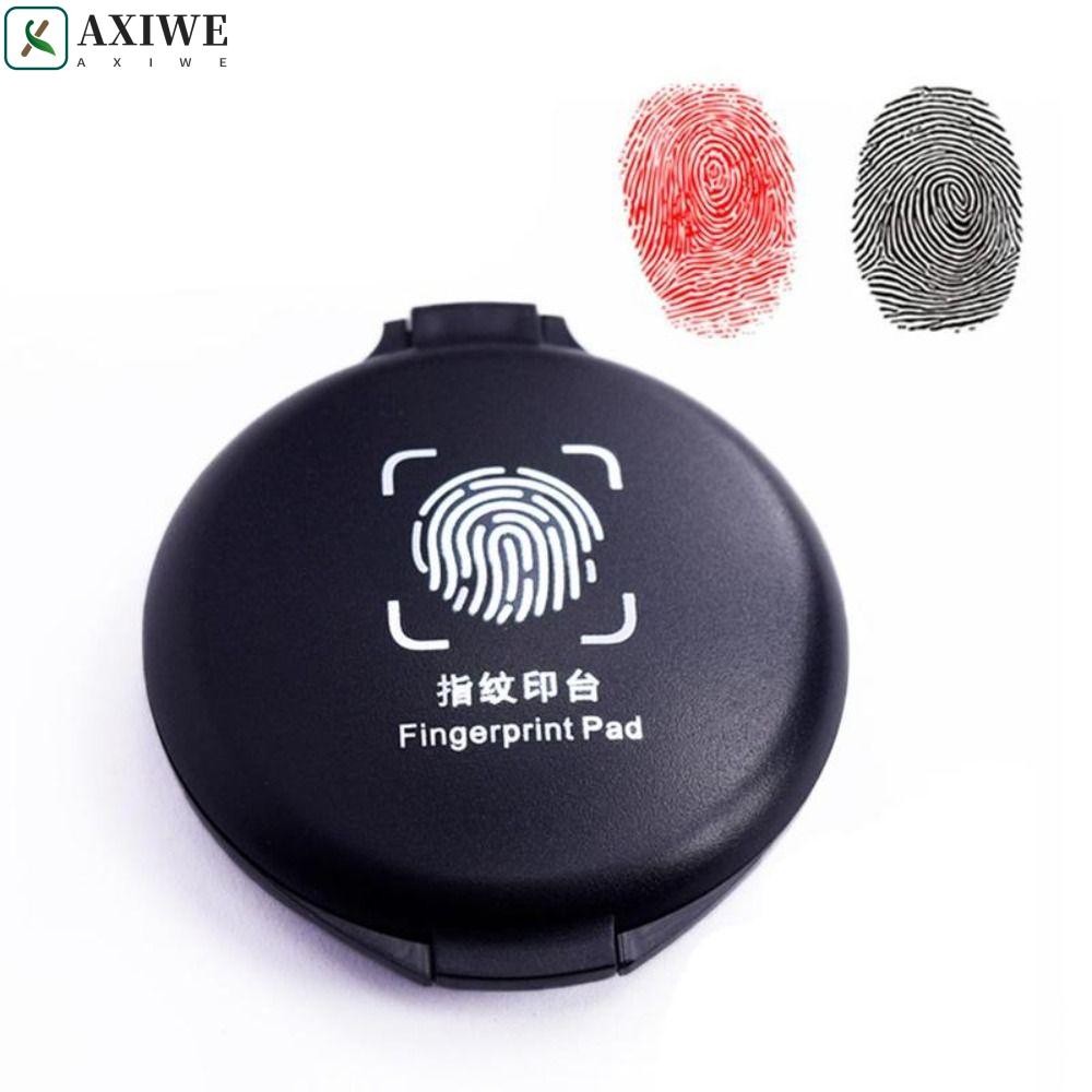 AXIWE Mini Fingerprint Ink Pad Portable 3 Color Agreement Contract ...