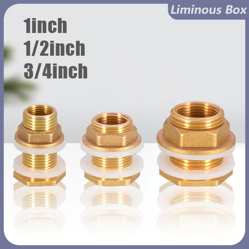 M1/2'' M3/4'' M1'' Water Tank Solid Brass Connector Leak-Proof Fish ...