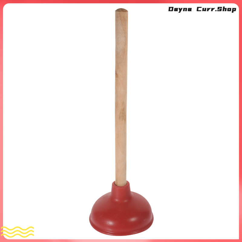 Heavy Duty Toilet Plunger Clogged Closestool Bowl with Wooden Handle ...