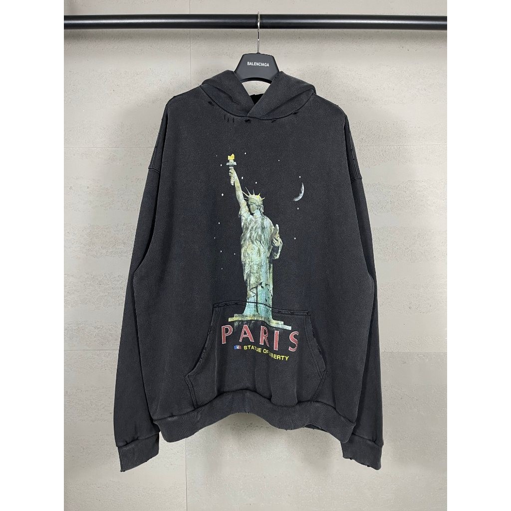 Blcg 2024 Catwalk Style Goddess Washed Distressed Frayed Hooded ...