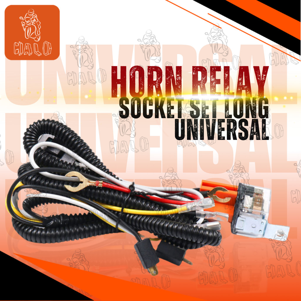 [HALO MOTOR] HORN RELAY SOCKET SET LONG UNIVERSAL FOR MOTORCYCLE ...