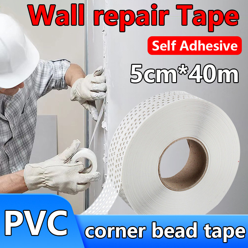 wall tape 5cm x 40m kitchen corner tape PVC waterproof corner bead gasa ...