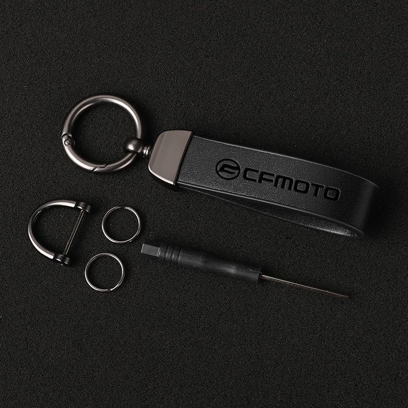 Luxury Genuine Leather Keychain Key Rings Custom Gift for cfmoto 450SR ...