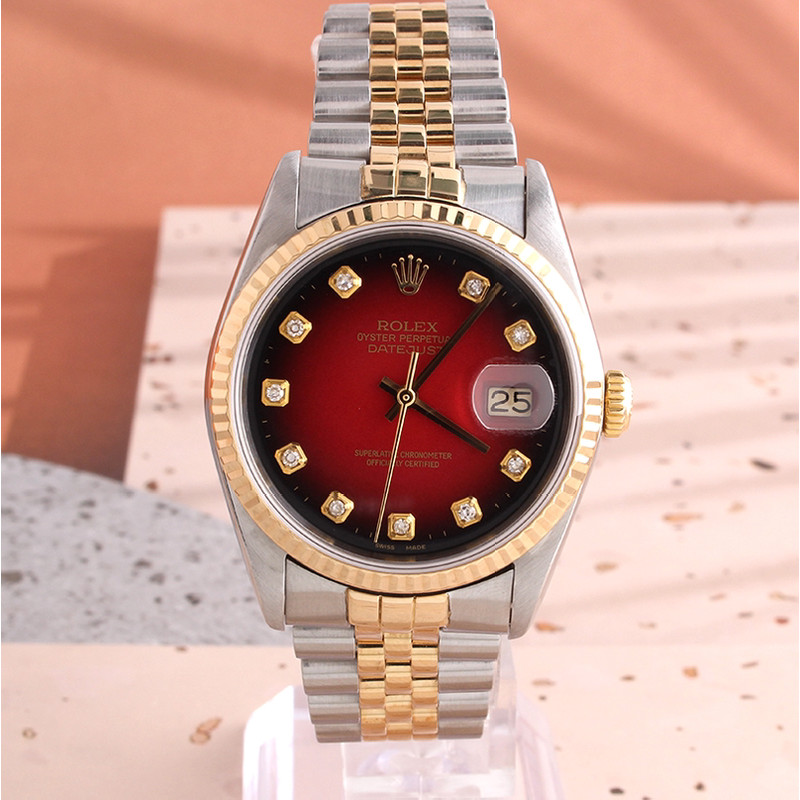 Rolex Diary Series Men's Watch 18K Gold Back Diamond Fully Automatic ...