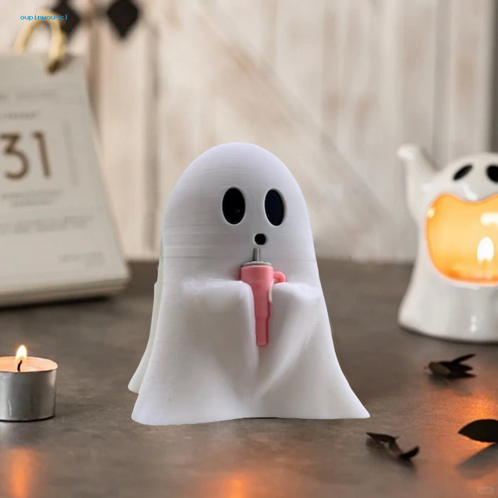 oupinwou Indoor Halloween Decoration Resin Ghost Statue Spooky ...