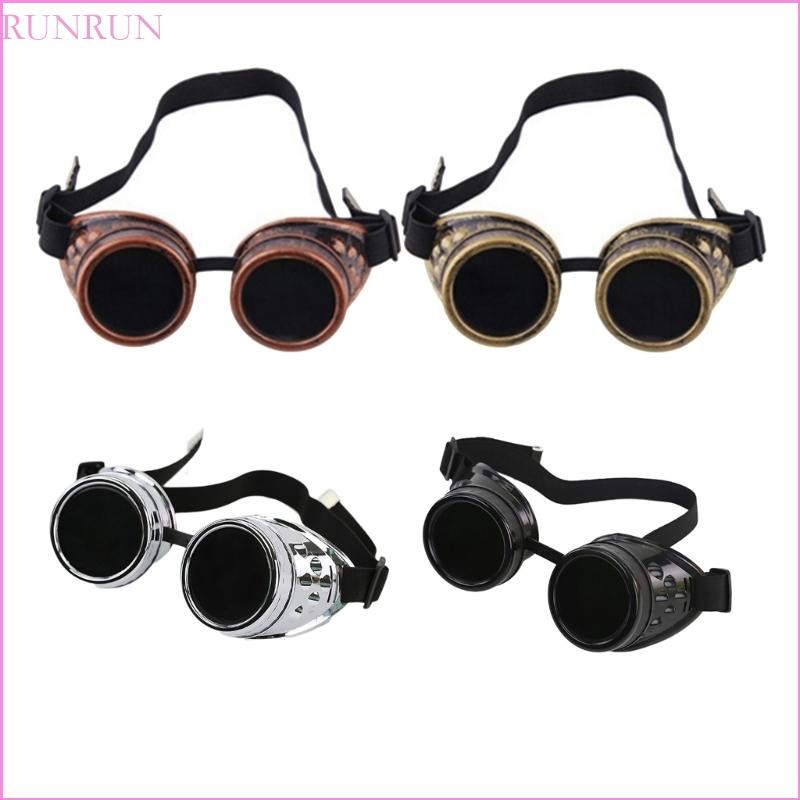 RUNNY Mens Steampunk Goggles Vintage Sunglasses Goggles Punk Glasses ...