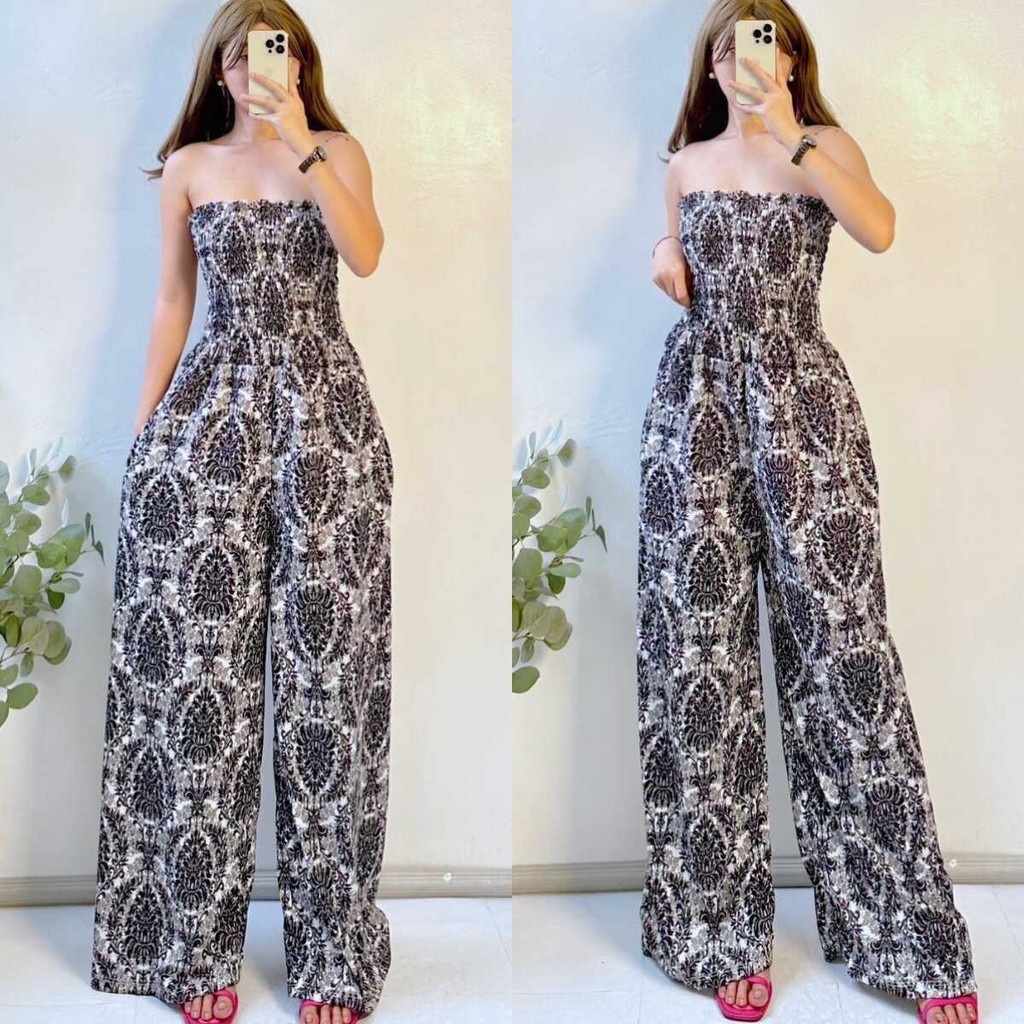 Sunny&Co Plus Size Jumpsuit Crepe Fabric Fashion Casual Women Two ...