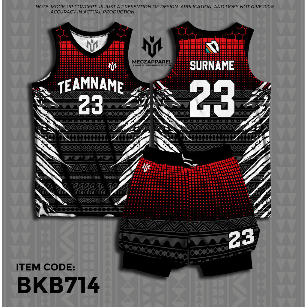 MEGZ Free Customized Team Name Surname and Number Basketball Jersey ...