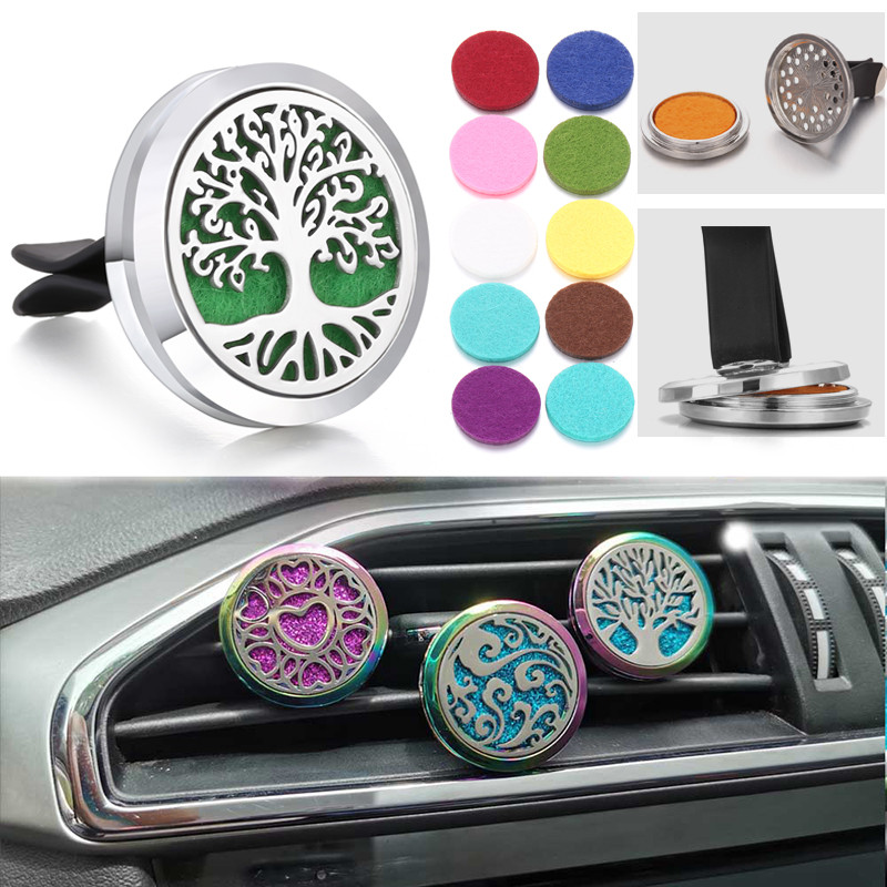 Aromatherapy Car Perfume Diffuser Pendant Heart Rotate Open Detachable ...