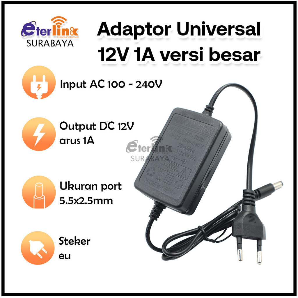 Adapter 12V 1A Good Accessories Media Converter Optic Power Supply | Shopee Philippines