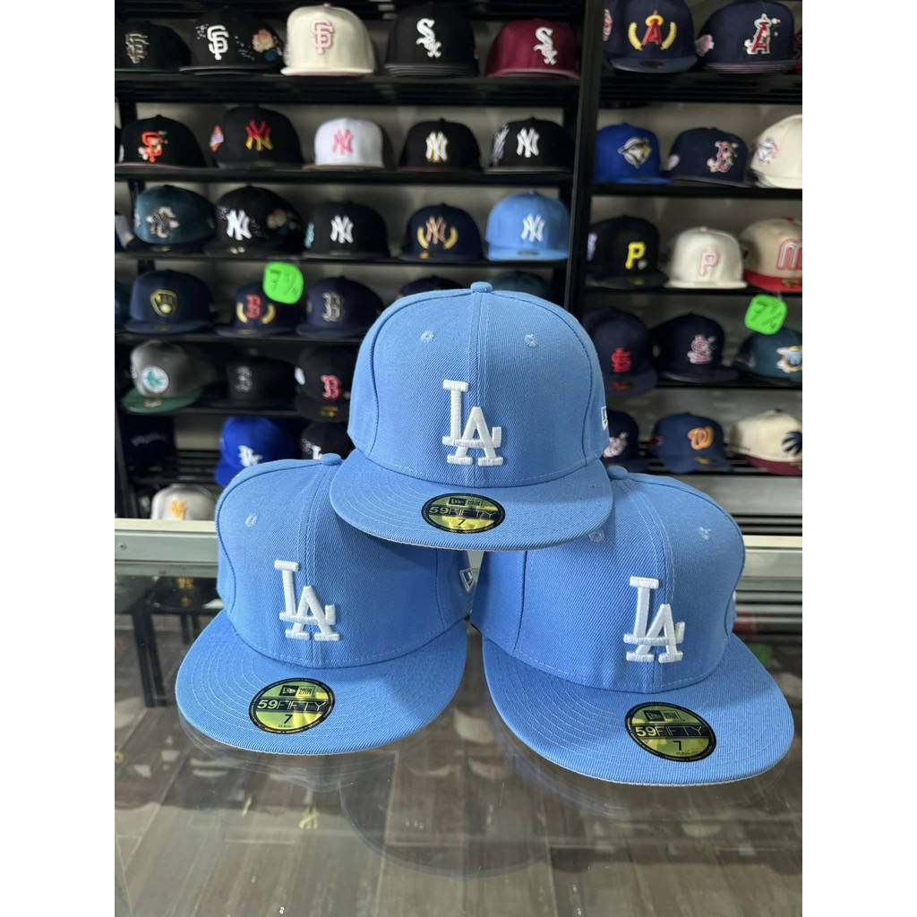 Inventory Ready MLB Los Angeles Dodgers Fitted Hat Sky Blue Non-Adjust ...