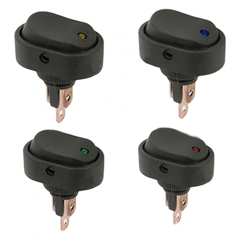 LED Switch Heavy Duty OFF/ON Red LED Rocker Toggle Switch Car 12V 30A ...