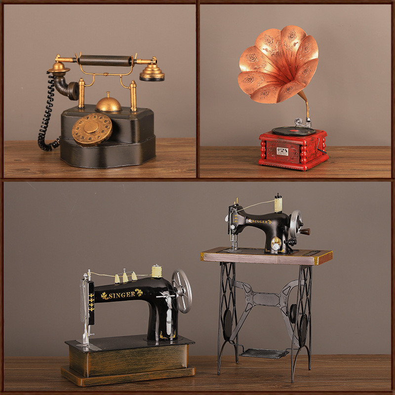 Vintage Vintage Sewing Machine Phonograph Telephone Model Clothing ...