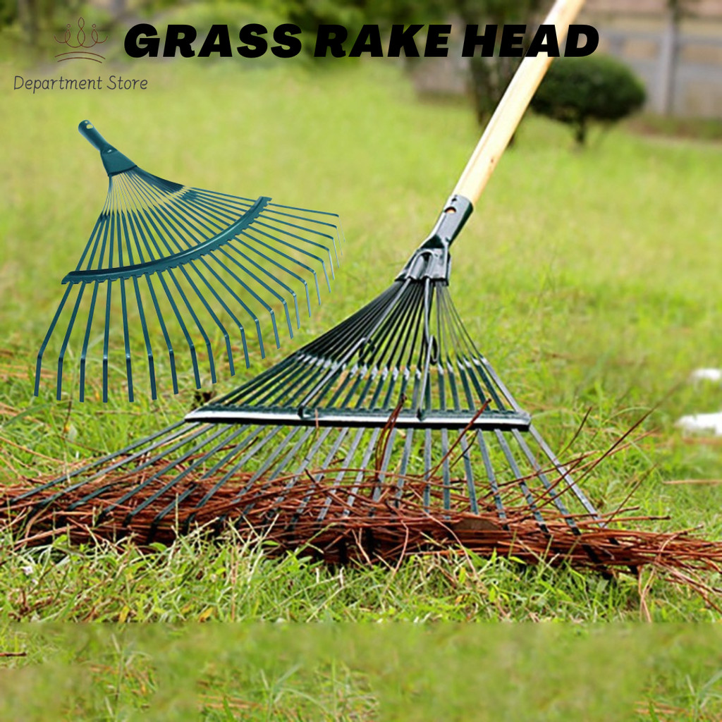Agricultural raking rake stainless steel telescopic grass rake lawn ...