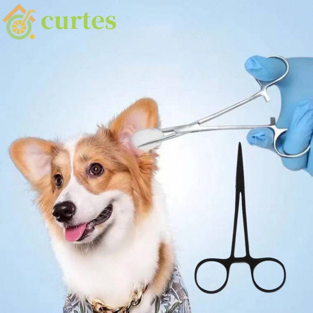 CURTES Dog Grooming Scissors Practical 12.5cm Cat Ear Hair Removal Clip ...