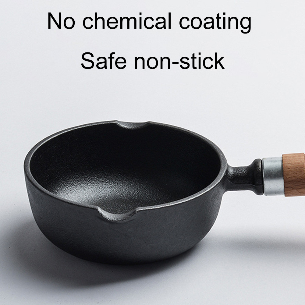 13cm cast iron deep fried egg pan oil pan for making egg dumplings ...