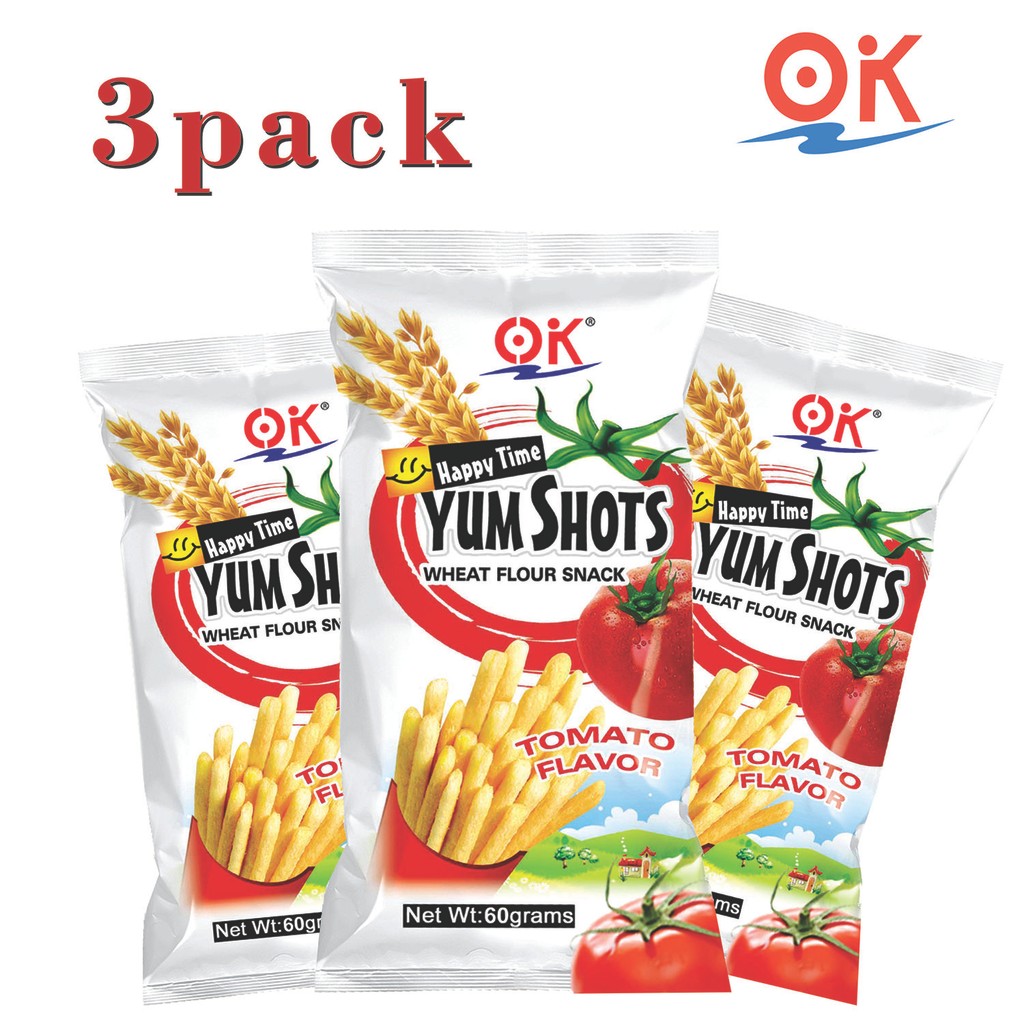 Yum Shots Tomato Flavor Snack 60gram | Shopee Philippines