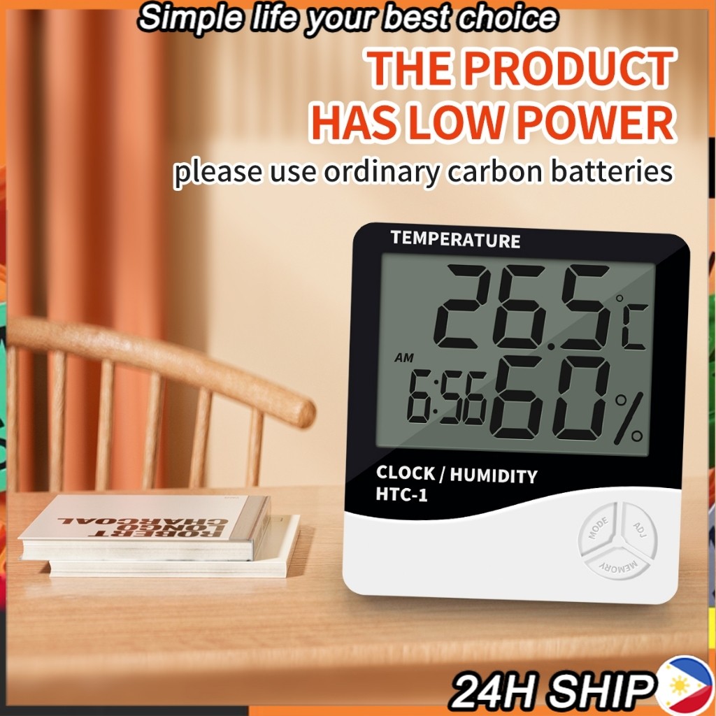 HTC-1 Digital LCD thermometer and Hygrometer Humidity Meter Electronic ...