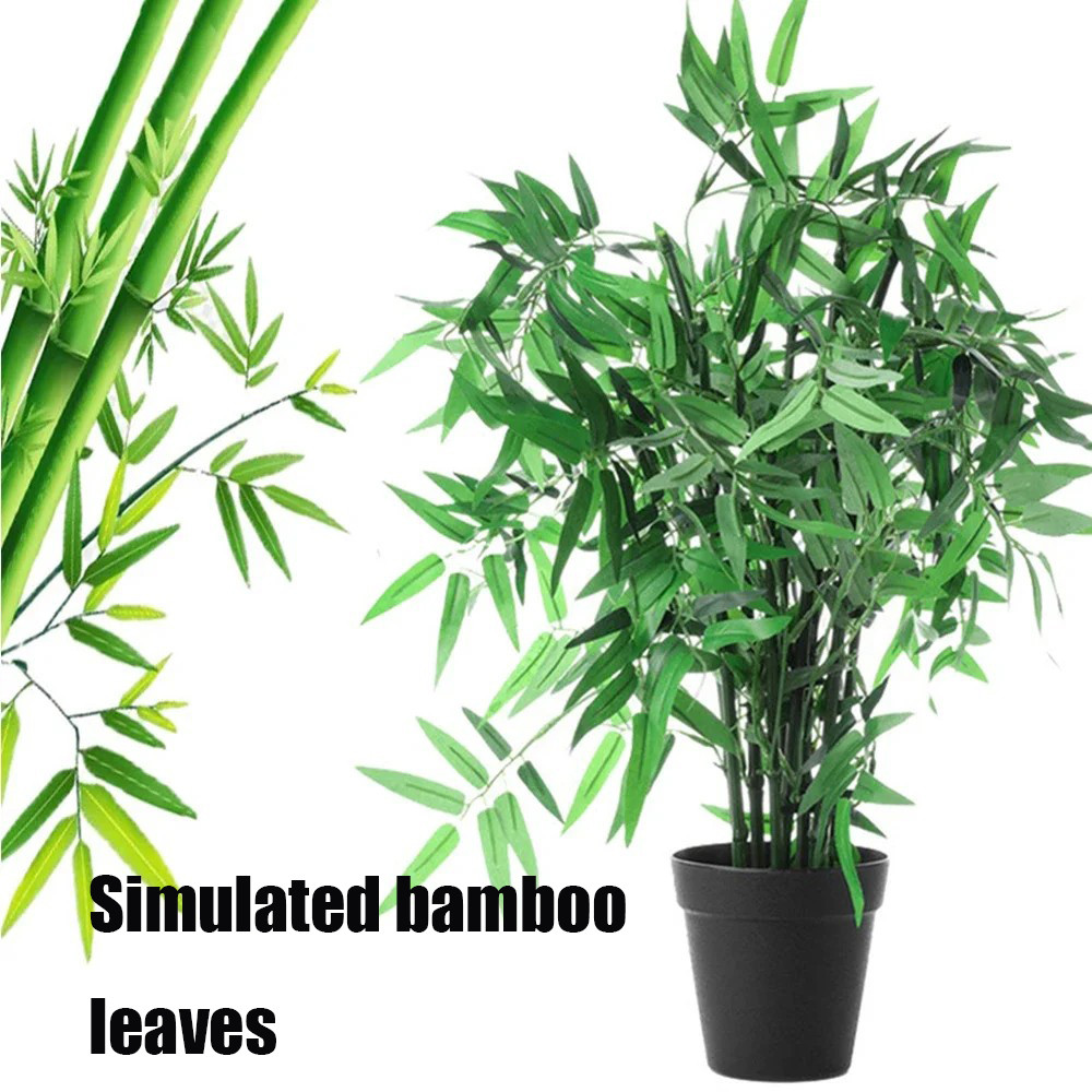 Artificial Bamboo Leaf Simulation Plastic Bamboo Leaves Green Home ...