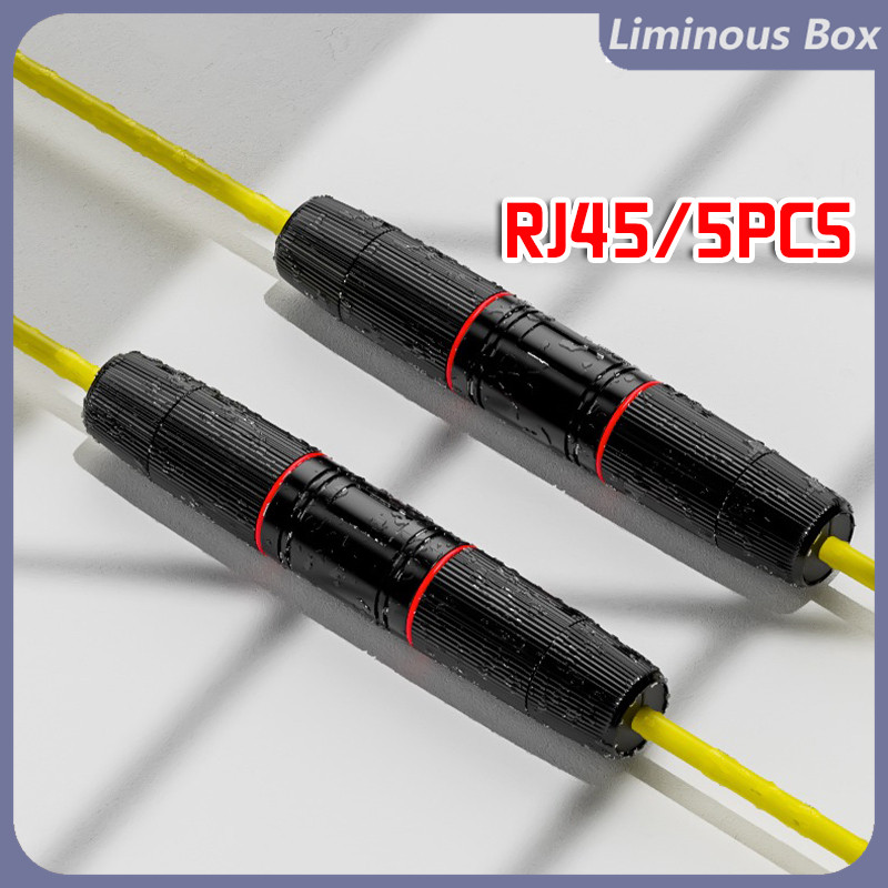 5pcs RJ45 Lan Connector Waterproof IP67 Ethernet Network Cable Coupler ...