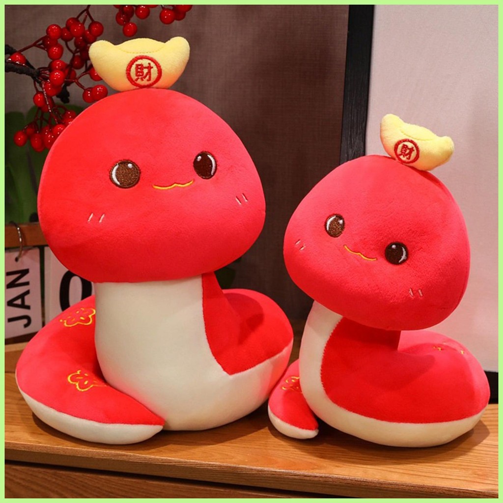 Snake Stuffed Animal Toy Chinese Lucky Snake Plush Dolls Red 2025 ...