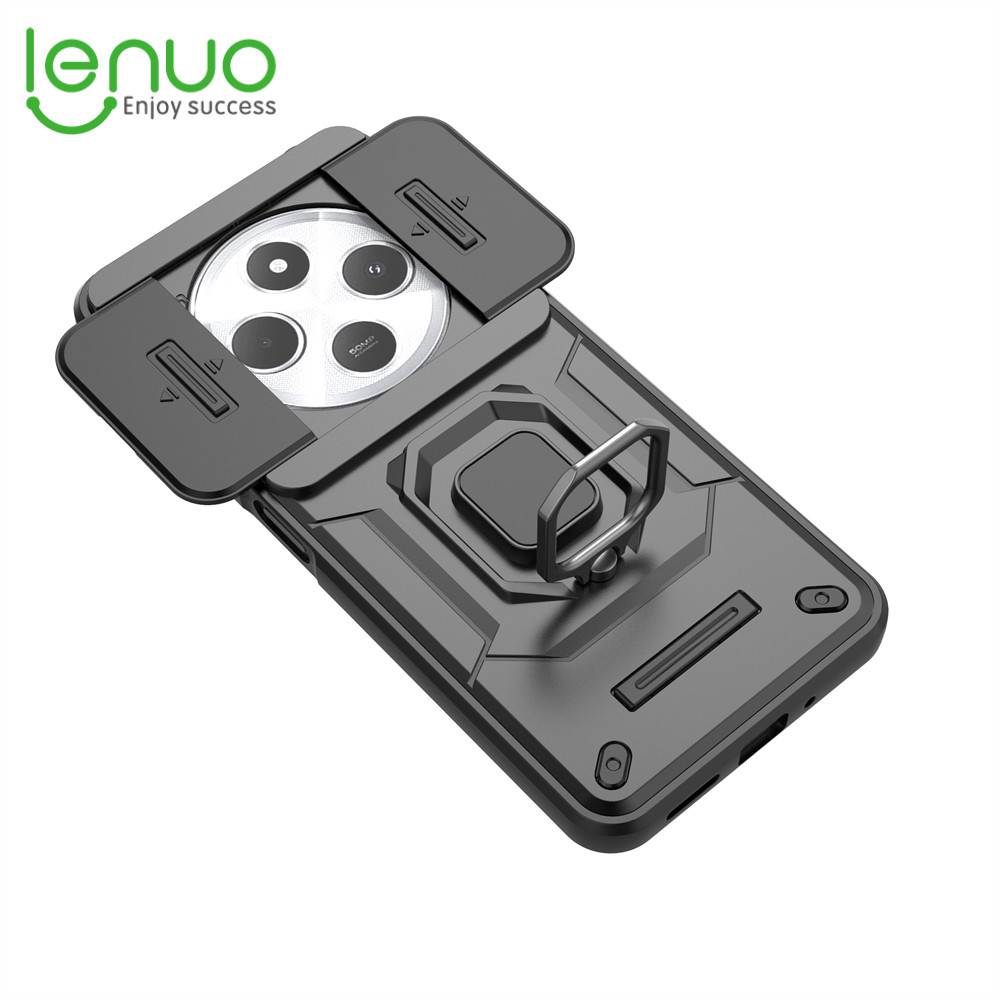 Lenuo Ring Magnetic Holder Phone Case For Xiaomi Redmi 14C 13 13C 14R ...