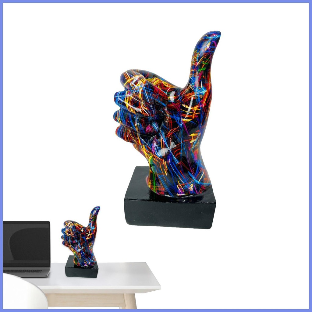 Hand Statue Cool Colorful Graffiti Resin Hand Statue Table Centerpieces ...