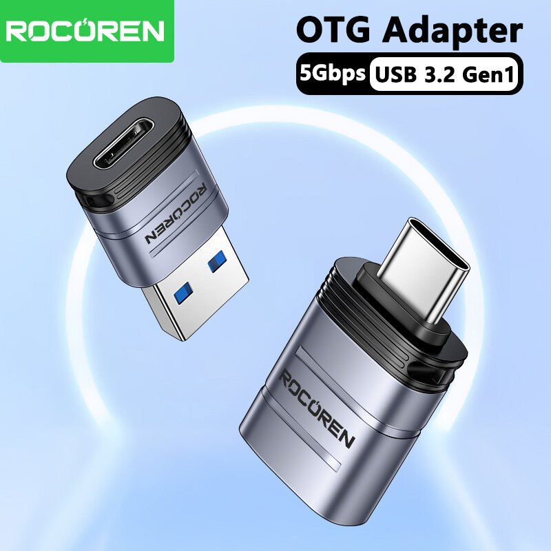 Rocoren USB 3.2 Gen1 Type-C OTG Adapter Type C USB C Male To USB Female ...
