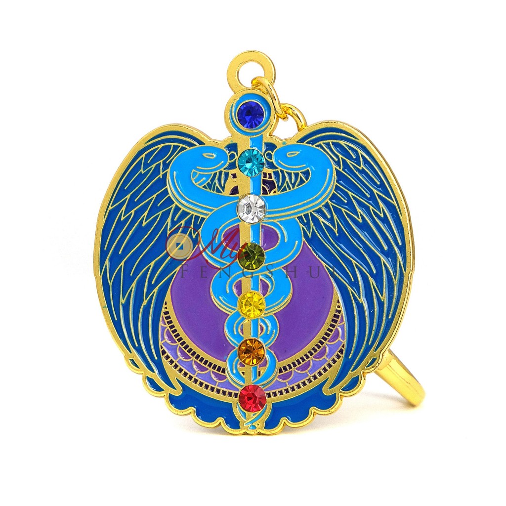Feng Shui Life Force Amulet With 7 Chakra Jewels To Stay Safe and ...