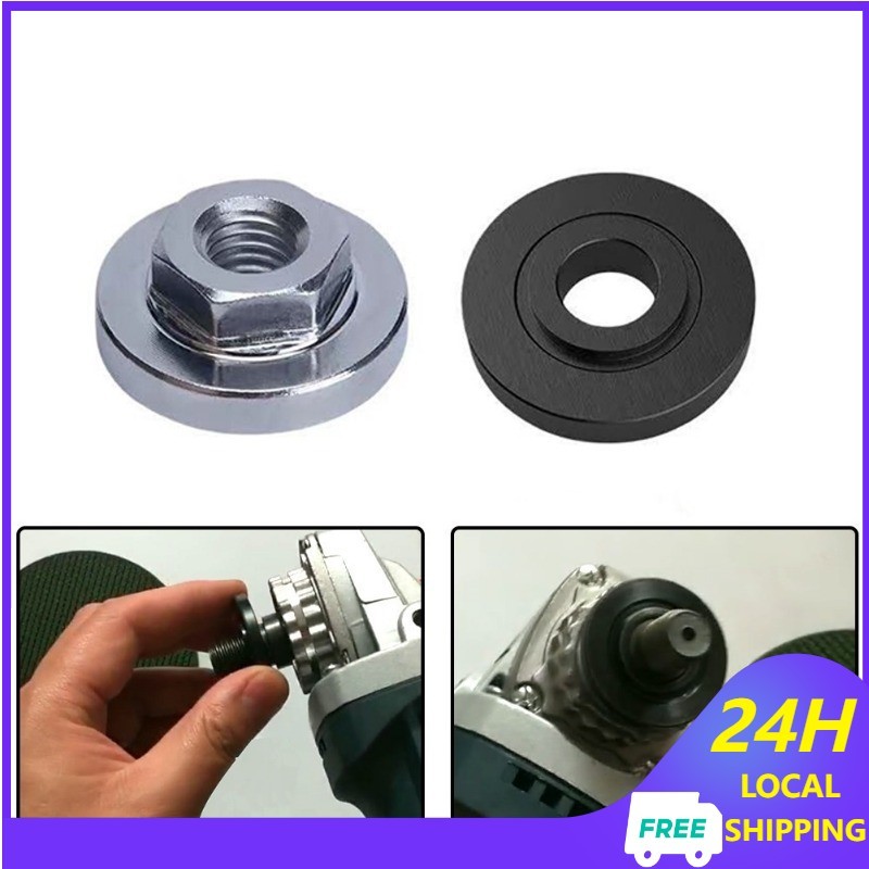 2Pcs/Set M10 Angle Grinder Flange Kit Inner Outer Lock Nut Kit | Shopee ...