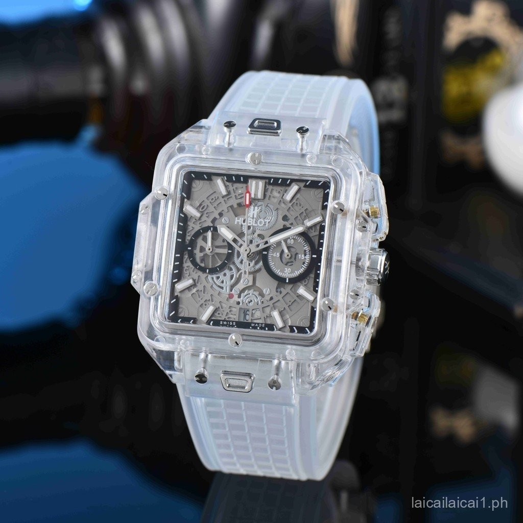 New Hublot Quartz Movement Transparent Hollow Mechanical Unique Casual ...