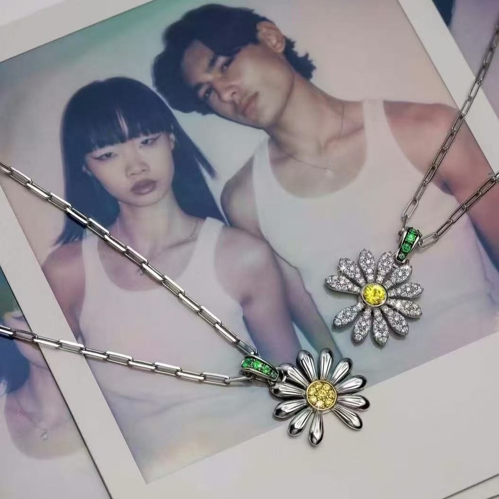 Kpop Idol G-DRAGON Daisy Flower Necklace GD Korean Fashion Accessories ...