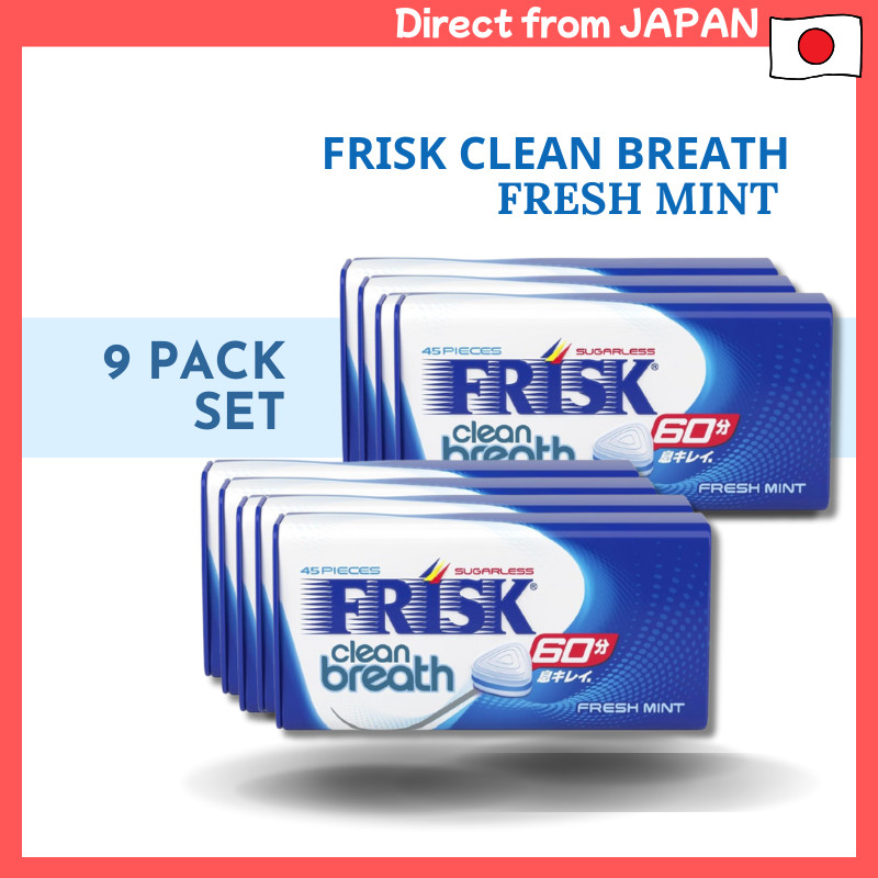 Frisk Clean Breath Fresh Mint 31.5g x 9 pieces | Shopee Philippines