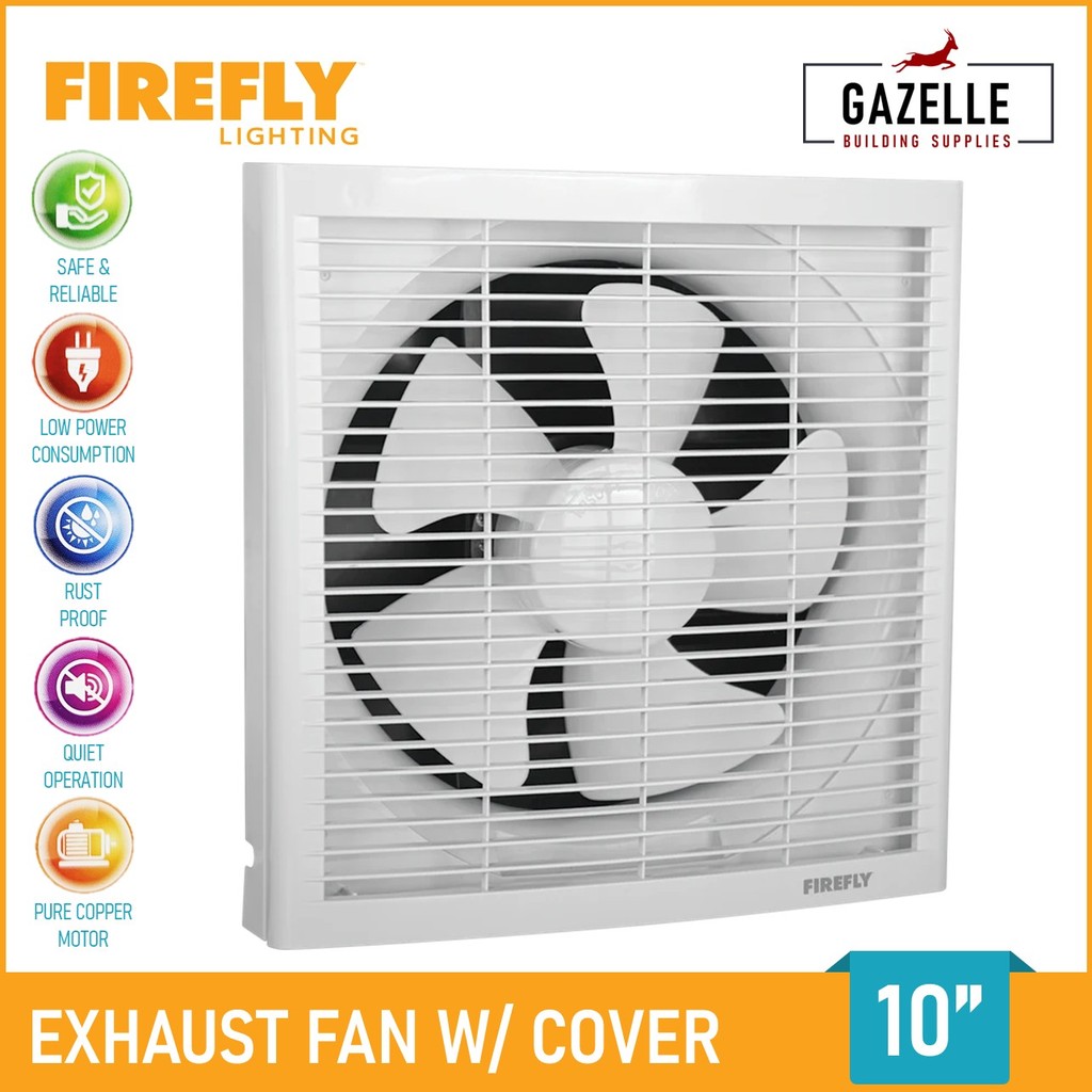 Firefly Wall Mounted Exhaust Fan With Cover 10" FEFW20/10W No Plug ...