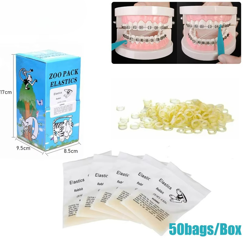 5000pcs/box Dental Zoo Pack Elastics Rubber Bands High Quality Latex ...