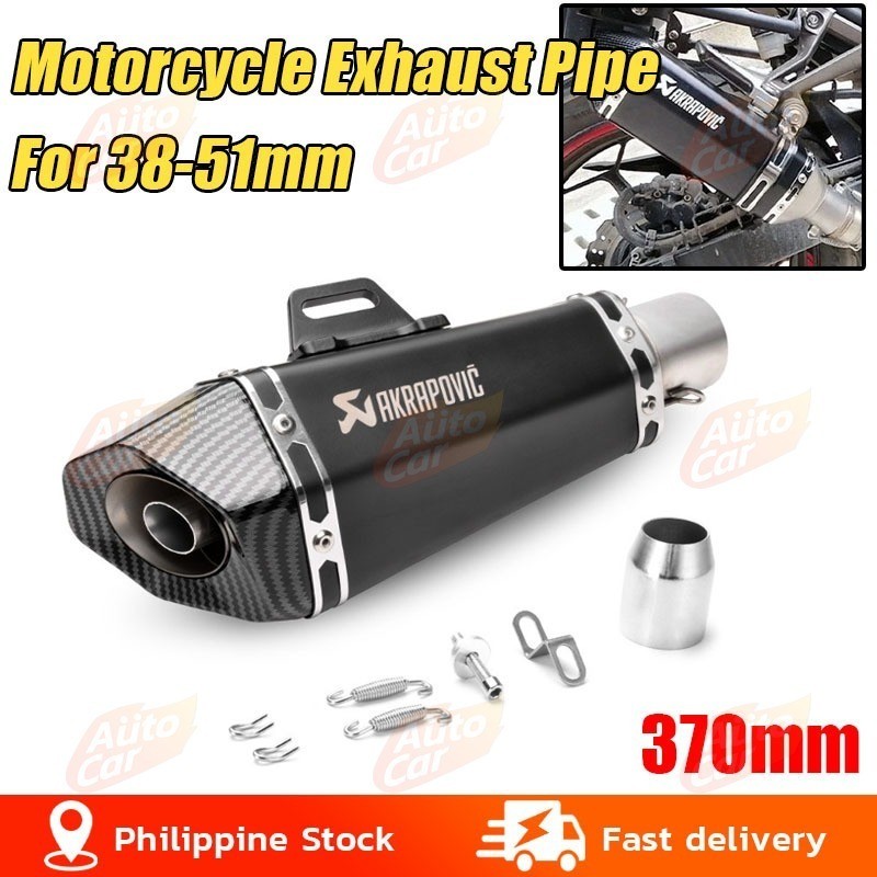 38-51mm Akrapovic Motorcycle Exhaust Pipe Universal Motorcycle Carbon ...