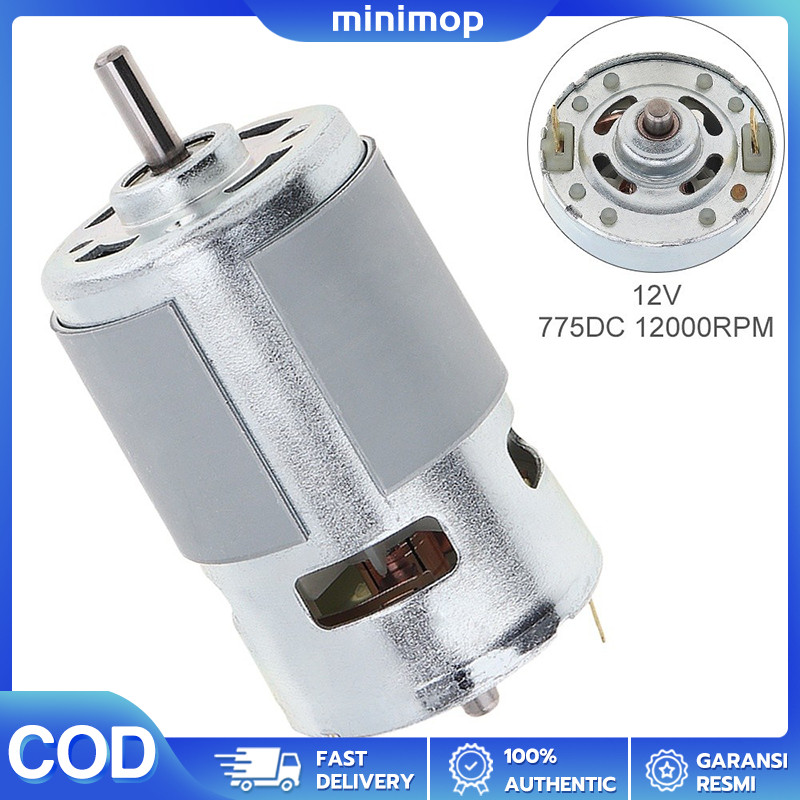 775 DC Motor 12V 12000RPM High-speed Large Torque Motor with Ball ...