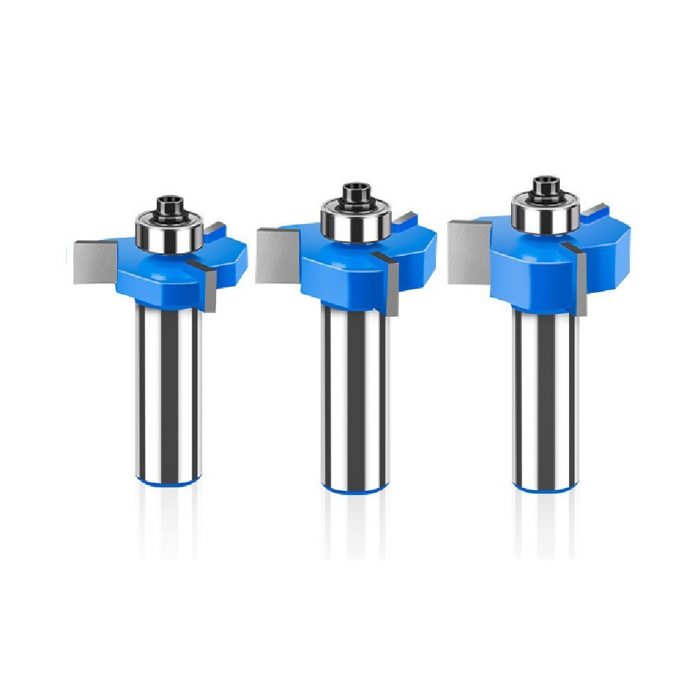 T Slot Rabbet Router Bit 12mm Shank 3 Wings Carbide Slotting Cutter ...