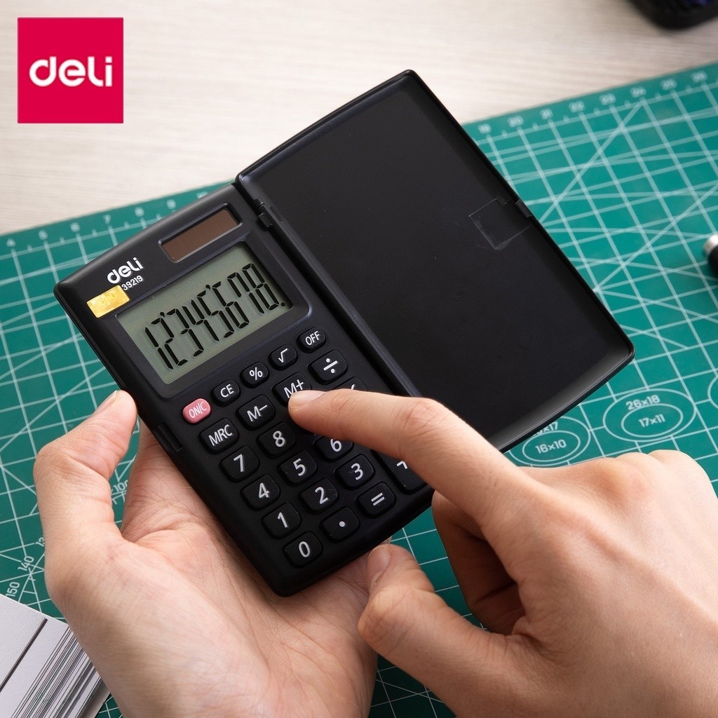 Deli Protable Calculator Pocket Mini Small Plastic-8 digits Battery ...